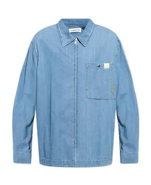 LANVIN Zipper Denim Shirt