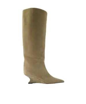 Paris Texas Nina Heeled Boots - Taupe