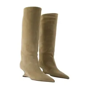 Paris Texas Nina Heeled Boots - Taupe