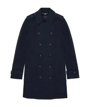 Emporio Armani Double-breasted Trench Coat - Blue