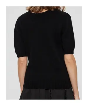 Fabiana Filippi Embellished Round Neck Short Sleeve Knitwear