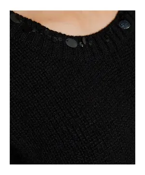 Fabiana Filippi Embellished Round Neck Short Sleeve Knitwear