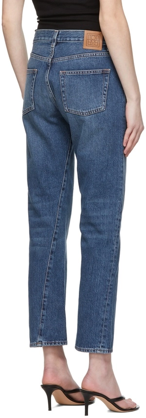 TOTEME Twisted Seam Straight Leg Jeans - Blue