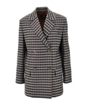 Etro Double-breasted Checked Blazer