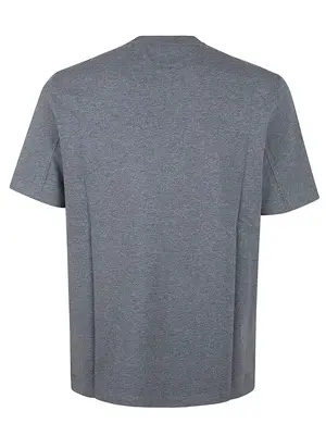 Brunello Cucinelli Printed Jersey Crew Neck T-shirt - Gray