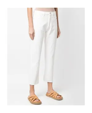 TOTEME Straight-leg Cropped Jeans - White