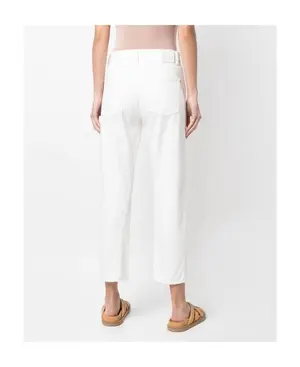 TOTEME Straight-leg Cropped Jeans - White