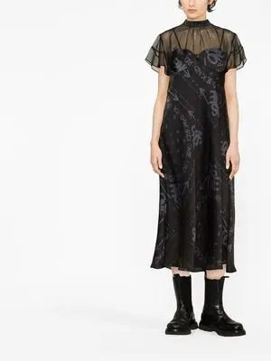 Sacai X Eric Haze Logo Print Dress