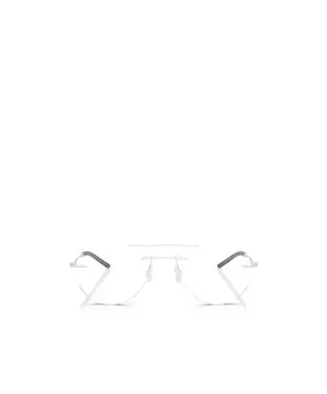 Moncler Rimless Aviator Eyeglasses - White