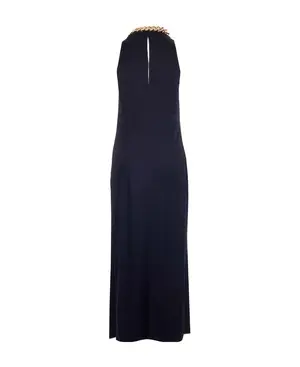 Versace Chain-link Detailed Maxi Dress