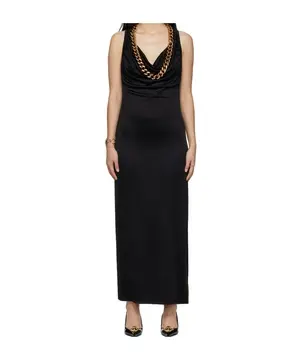 Versace Chain-link Detailed Maxi Dress