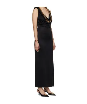 Versace Chain-link Detailed Maxi Dress