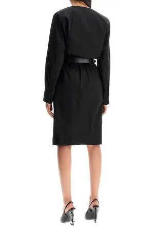 Saint Laurent Belted Wrap Dress