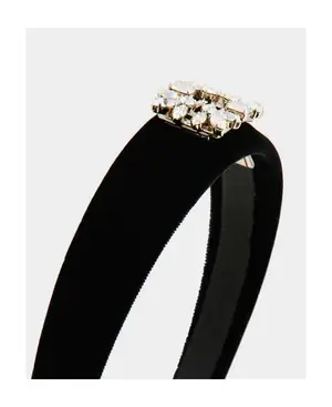 ROGER VIVIER Embellished Buckle Velvet Hairband