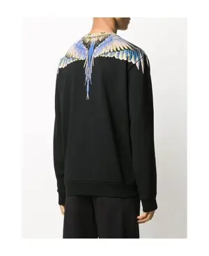 MARCELO BURLON COUNTY OF MILAN Wings Printed Sweatshirt - Blue