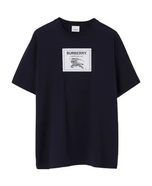 Burberry Logo Detailed Crewneck T-shirt - Black