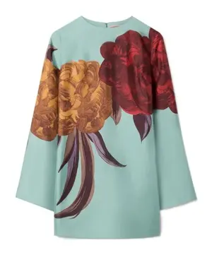 La DoubleJ Peony Print Mini Dress - Red