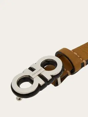 FERRAGAMO Double Gancini Bracelet - Black/ginger