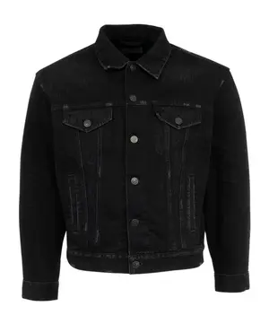 Balenciaga Collared Button-up Denim Jacket