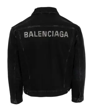 Balenciaga Collared Button-up Denim Jacket