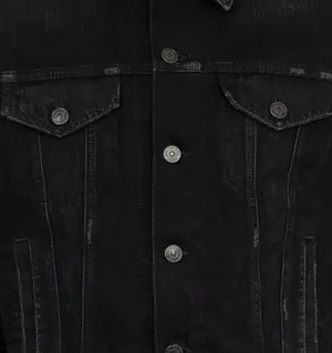 Balenciaga Collared Button-up Denim Jacket
