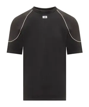 Gcds Comma Crewneck T-shirt - Black