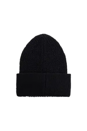 Dsquared2 Logo Patch Ribbed Knit Beanie