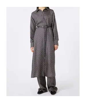 Max Mara High-waist Pattern-printed Trousers - Blue