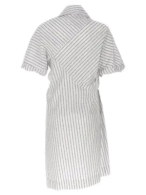 VIVIENNE WESTWOOD Natalia Orb Embroidered Striped Midi Dress