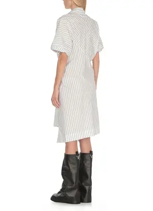 VIVIENNE WESTWOOD Natalia Orb Embroidered Striped Midi Dress