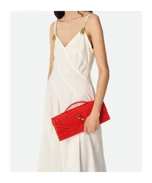 Bottega Veneta Andiamo Clutch With Flap And Braided Design