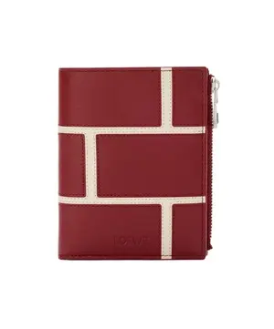 Loewe Panelled Leather Wallet - Red