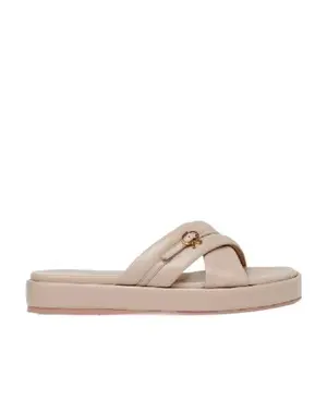GIANVITO ROSSI Flat Sandals With Logo Detail