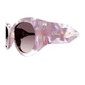 Chloé Eyewear Oval-frame Sunglasses - Multicolor
