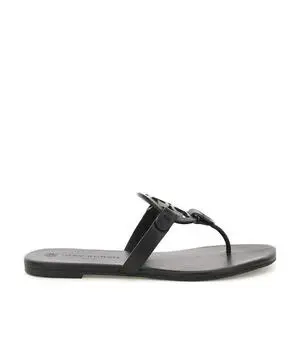 Tory Burch Miller Soft Logo-plaque Sandals - Black