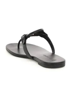 Tory Burch Miller Soft Logo-plaque Sandals - Black