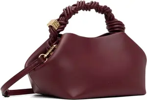 GANNI Bou Piccola Woven Handle Shoulder Bag - Red
