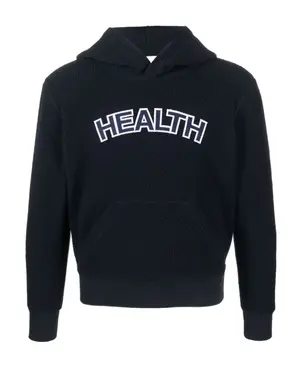 SPORTY  RICH Sporty & Rich Sherpa "health" Hoodie - Black