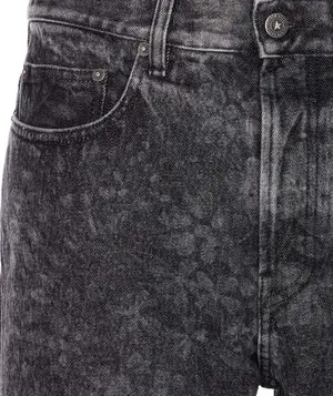 GOLDEN GOOSE Floral Jacquard Straight-leg Jeans - Black