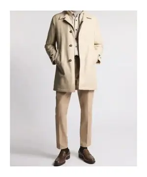 FAY Technical Poplin Raincoat - Light Brown