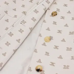 Max Mara Geometric Logo Print Belted Windbreaker