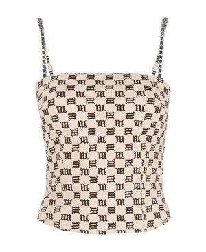 MISBHV Chain Embellished Monogram Top - No