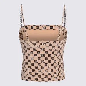 MISBHV Chain Embellished Monogram Top