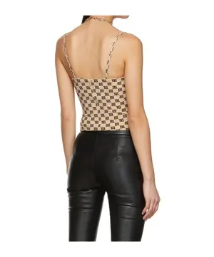 MISBHV Chain Embellished Monogram Top