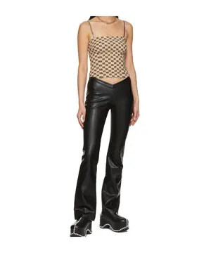 MISBHV Chain Embellished Monogram Top
