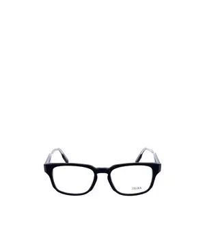 Zegna Rectangle Frame Eyeglasses - White