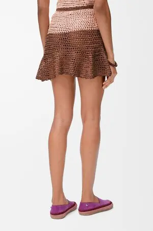 Loewe Mini Skirt In Silk