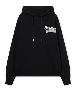 Off-White Logo Print Drawstring Hoodie