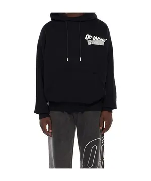 Off-White Logo Print Drawstring Hoodie