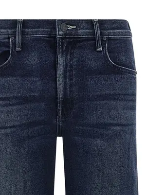 MOTHER Mid Rise Maven Sneak Jeans - Black